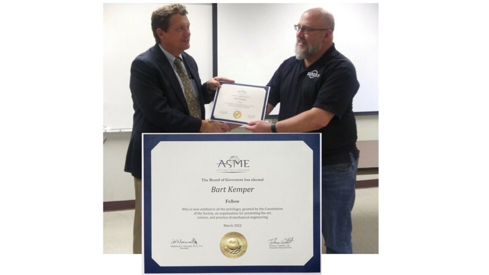 KES in SU and ULL; Bart Kemper conferred as Fellow of ASME | Kemper ...